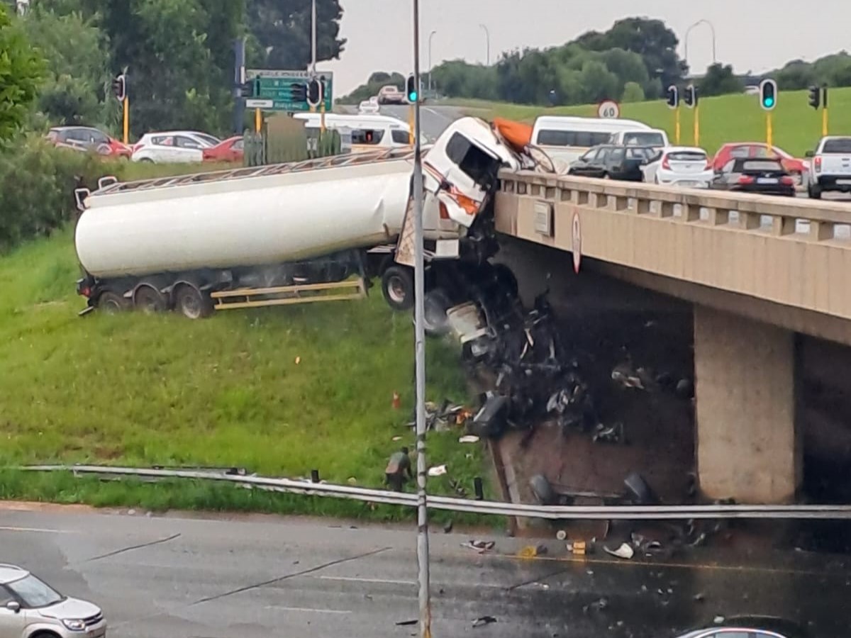 Petrol Tanker Crashes Near Bridge, Area Secured, JMPD On Scene - The ...