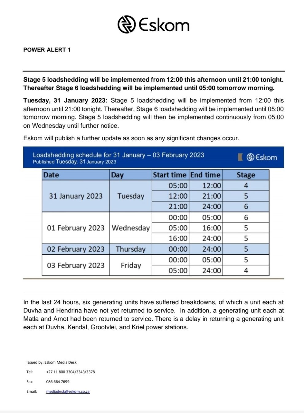 Eskom Ramps Up Load-Shedding To Stage 5, Stage 6 Later Tonight - The ...