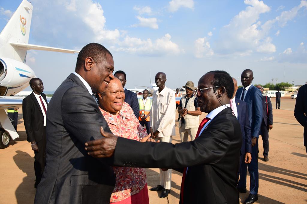 SA Deputy President Paul Mashatile Arrives In Juba, South Sudan - The Bulrushes