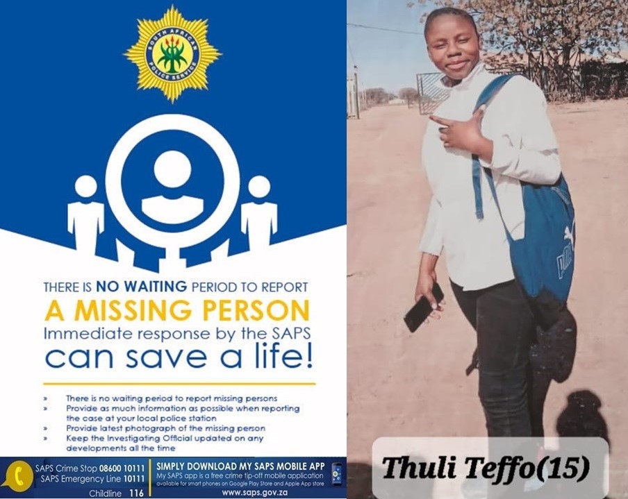 Have You Seen 15-Year-Old Thuli Teffo? She Has Been Missing Since ...