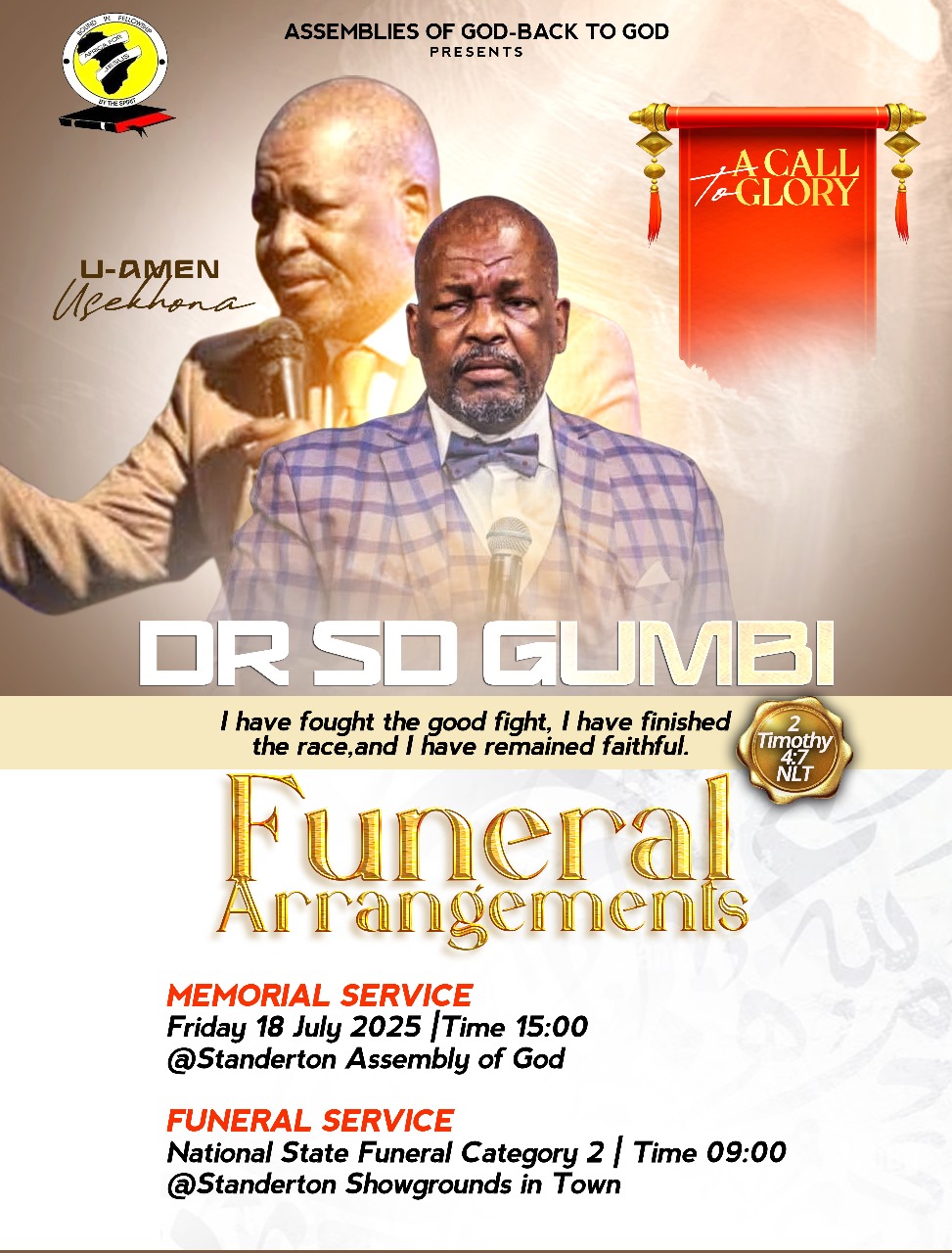 Revered Pastor Dr. Simon 'SD' Gumbi Has Passed Away At 66 - The Bulrushes