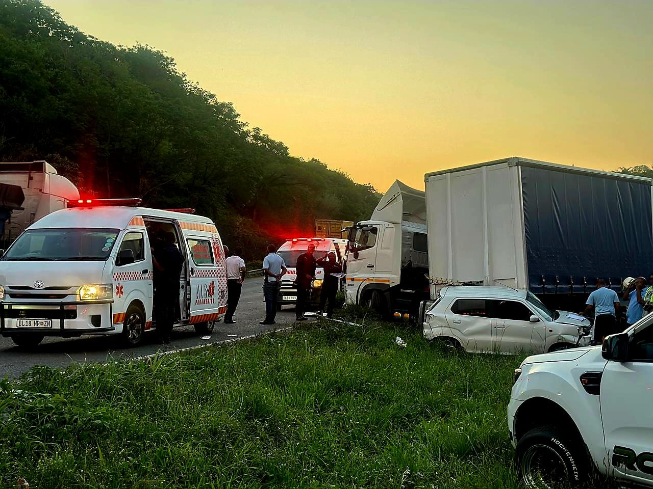Two Trucks, 7 Cars Crash Along M7, Near Malvern West Of Durban, Leaving ...